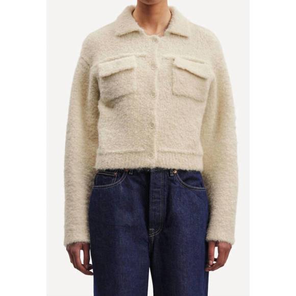 SAMSOE | Sweaters | New Samsoe Emilia Jacket In Cream | Poshmark